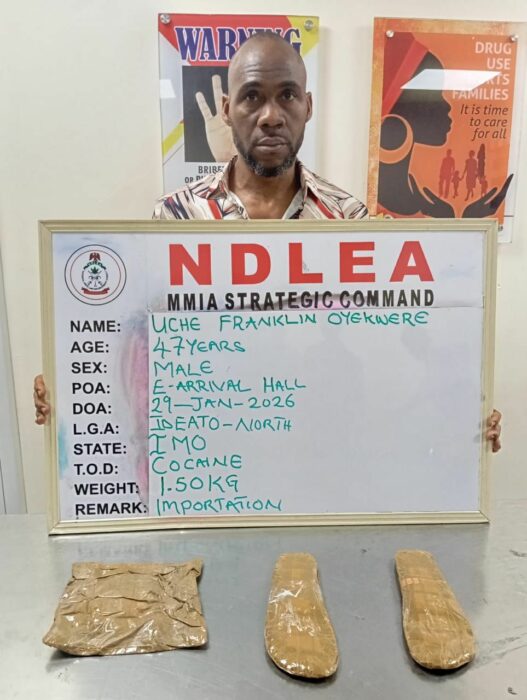 NDLEA intercepts Brazil returnee with cocaine hidden in private part ...